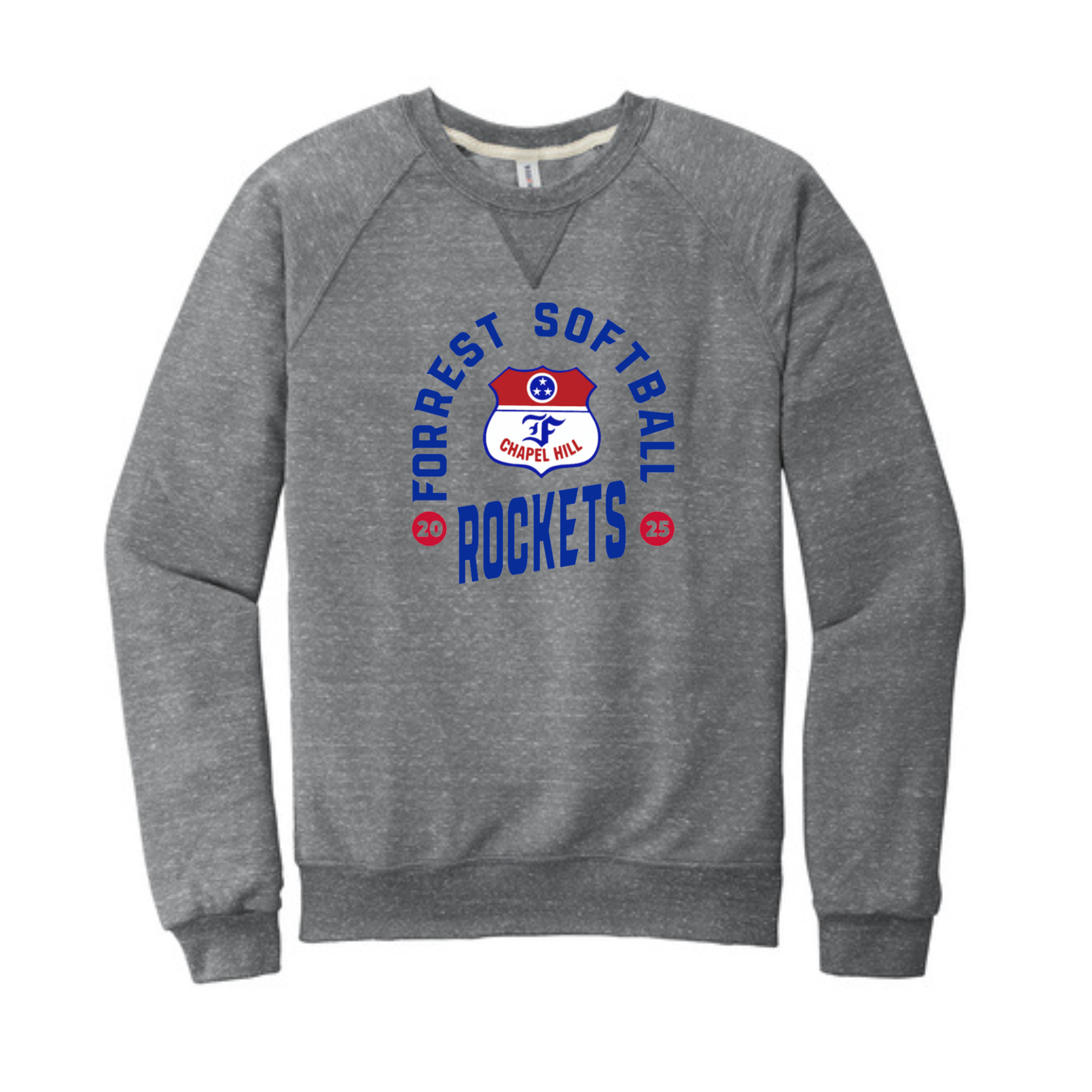Jerzees French Terry Raglan Crew with Forrest Softball Logo | Forrest ...
