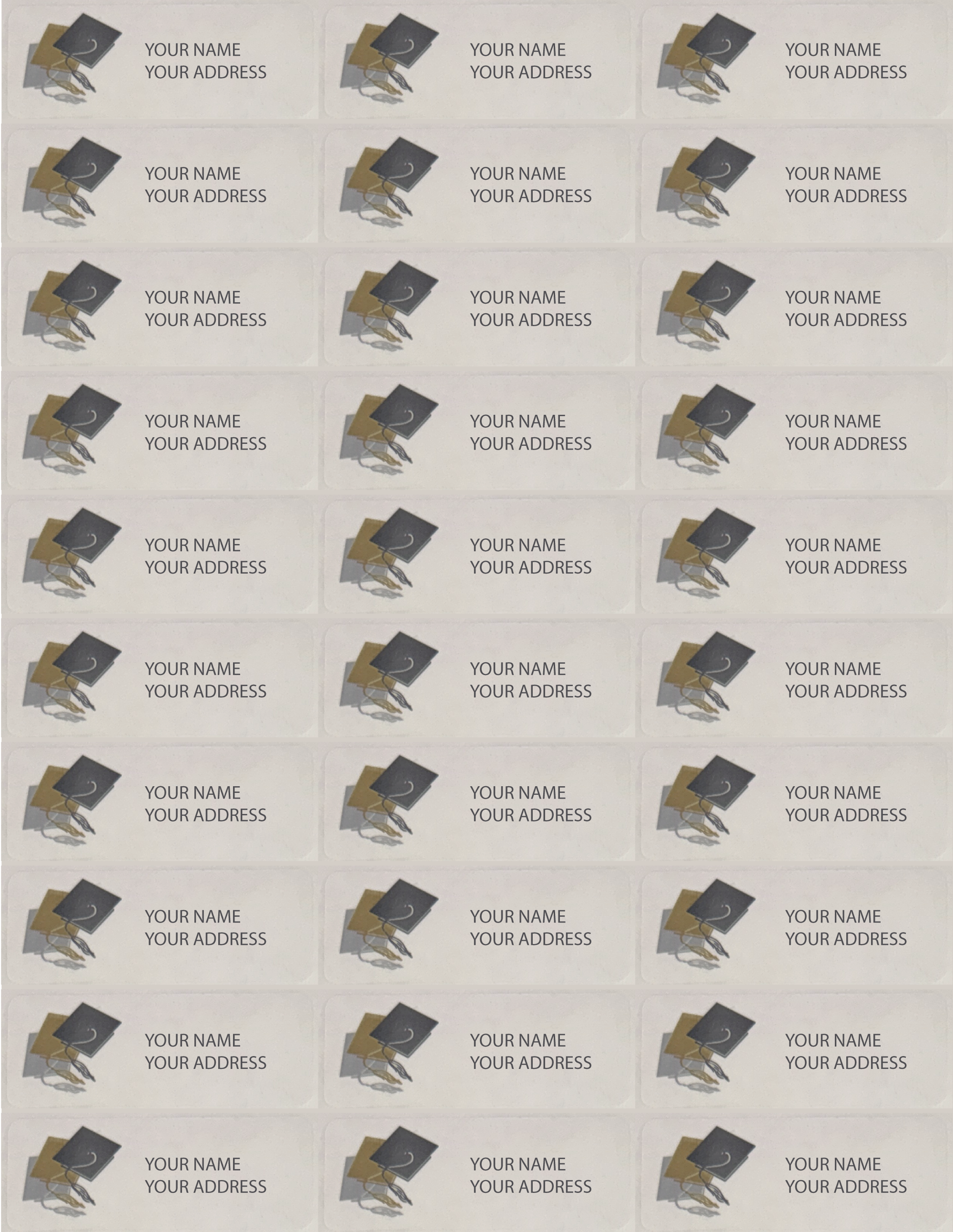 Return Address Label Sheet (30 Per Sheet) | Columbia Academy – JHA Company