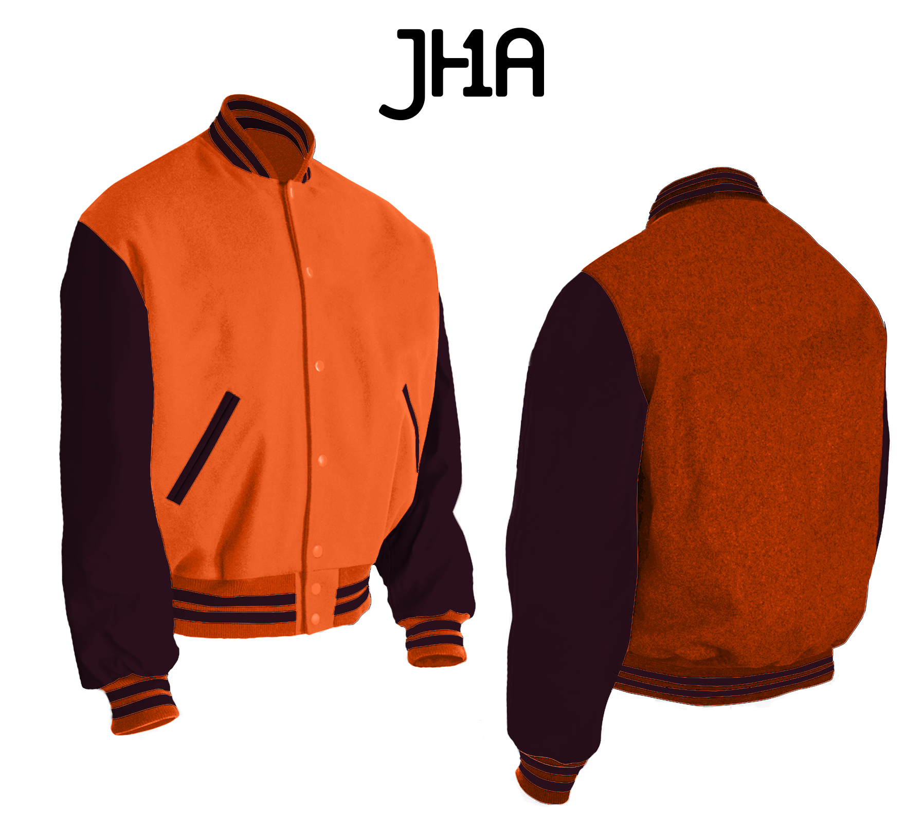 Varsity Jacket | Orange – JHA Company